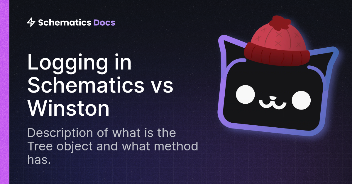 Logging in Schematics vs Winston | Schematics Documentation